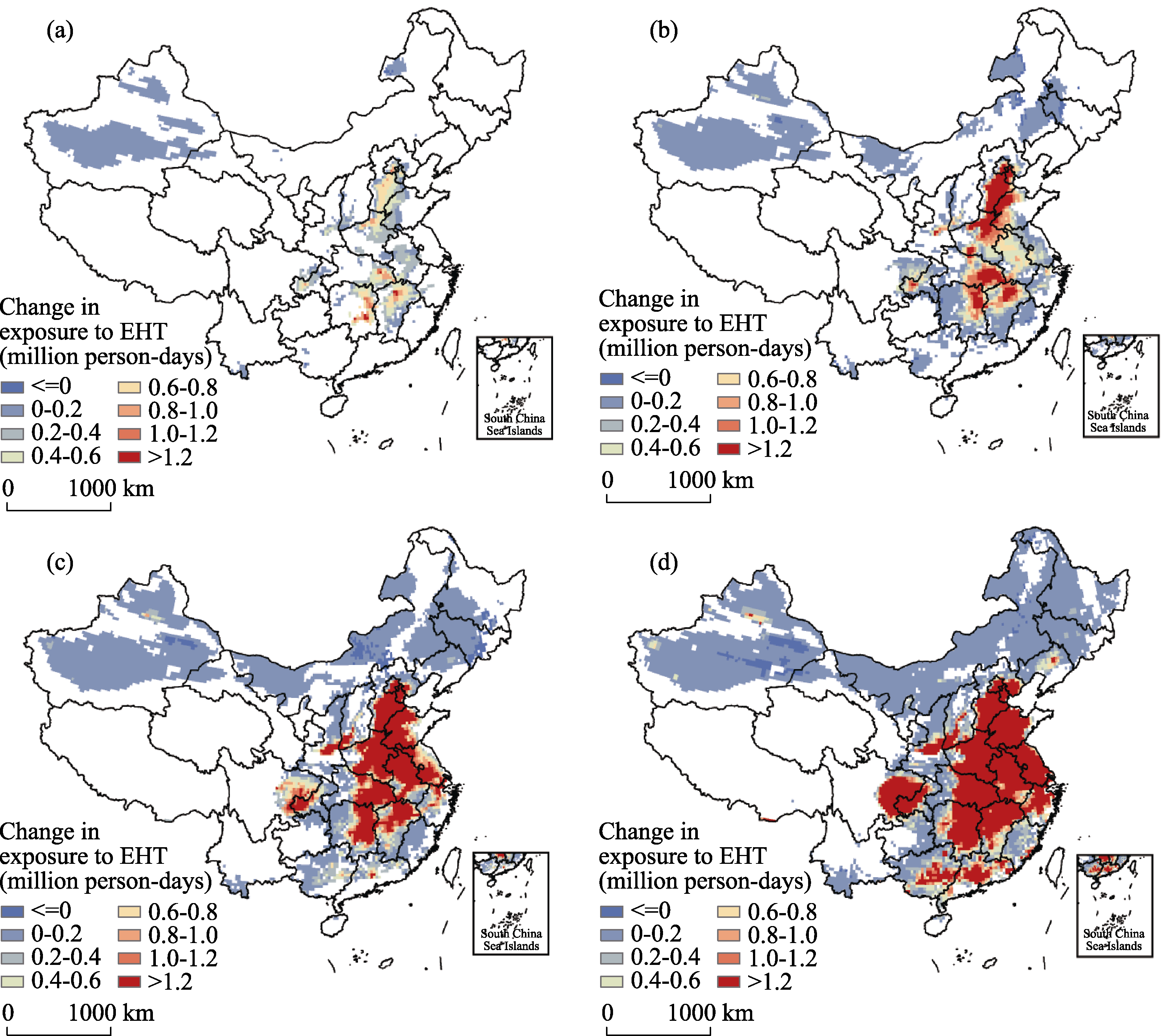 Projected changes in population exposure to extreme heat in China under ...