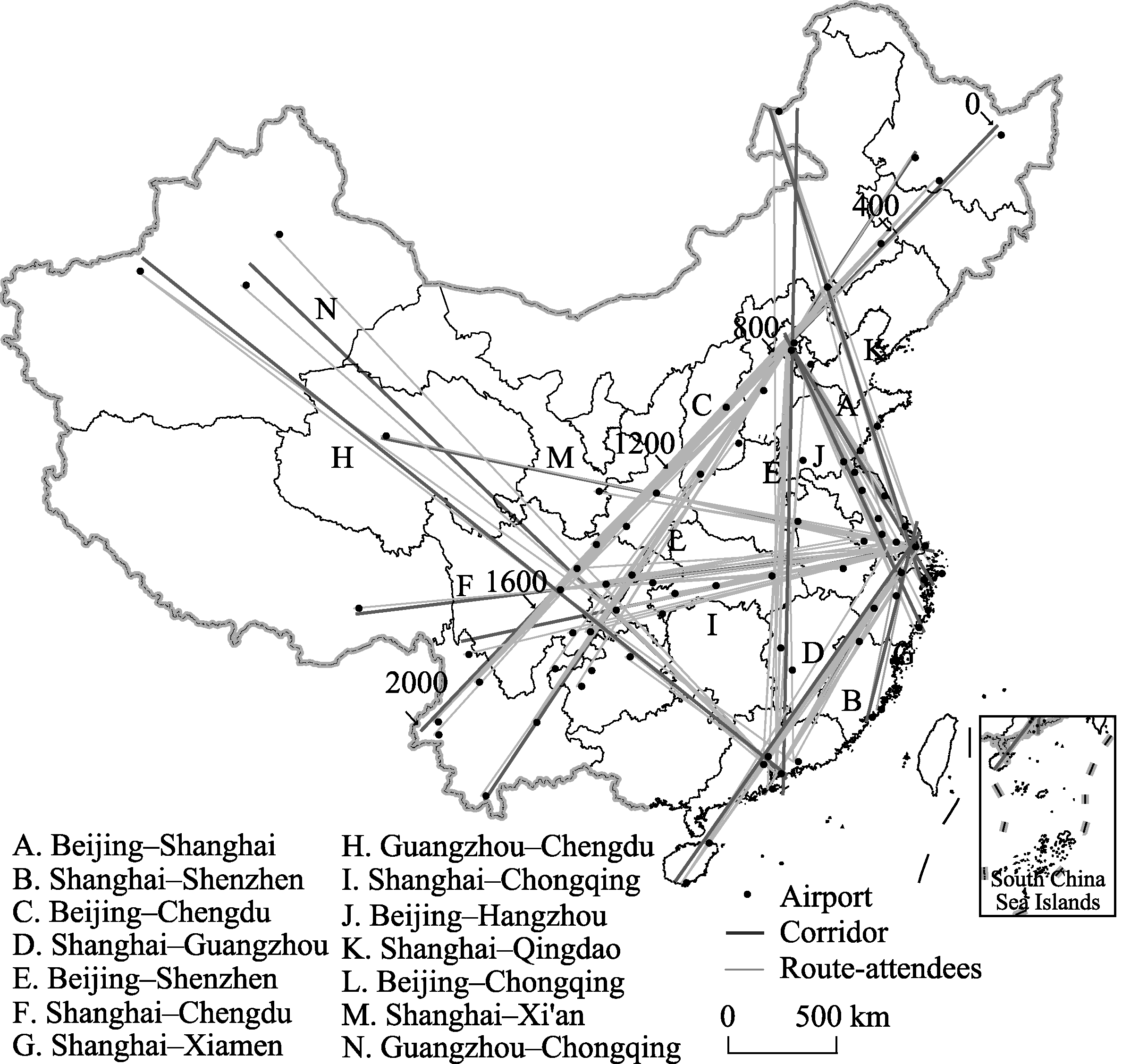 China’s corridors-in-the-sky design and space-time congestion ...